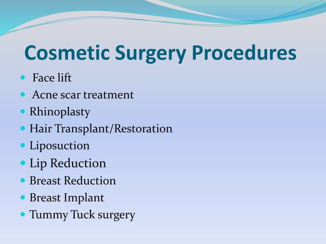 Cosmetic surgery | PPTX