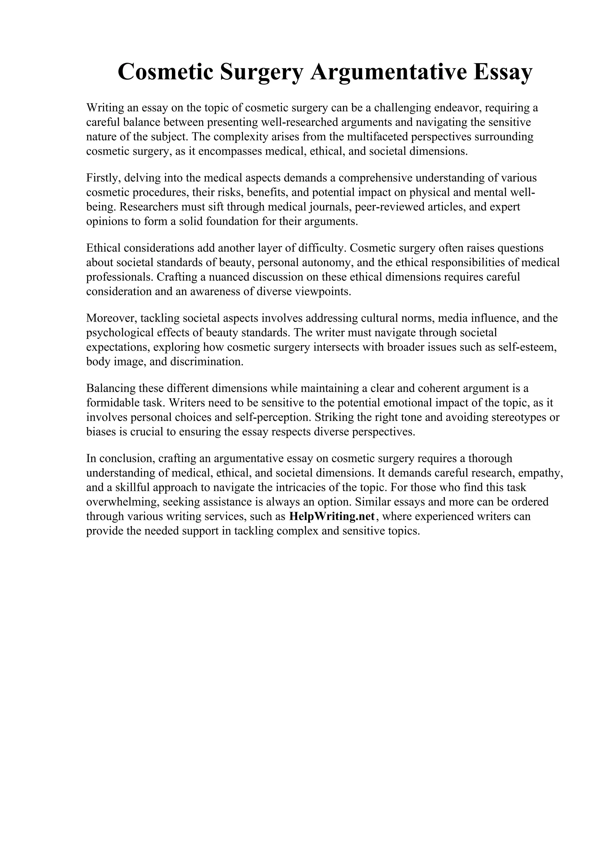 Cosmetic Surgery Argumentative Essay.pdf
