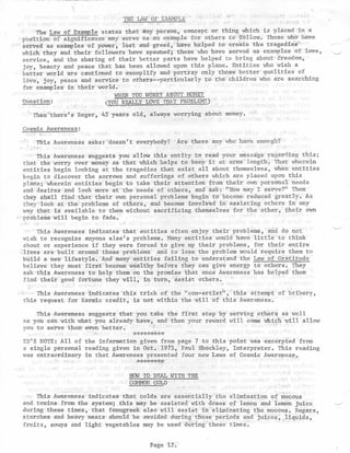 Cosmic Awareness 1977-07: 'Deny Self' Precept Thrown Out by Awareness | PDF