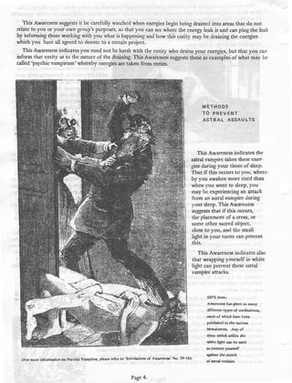 Cosmic Awareness 1979-13: Psychic Vampirism | PDF