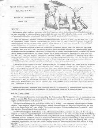 Cosmic Awareness 1979-20: Organic Robotoids? | PDF