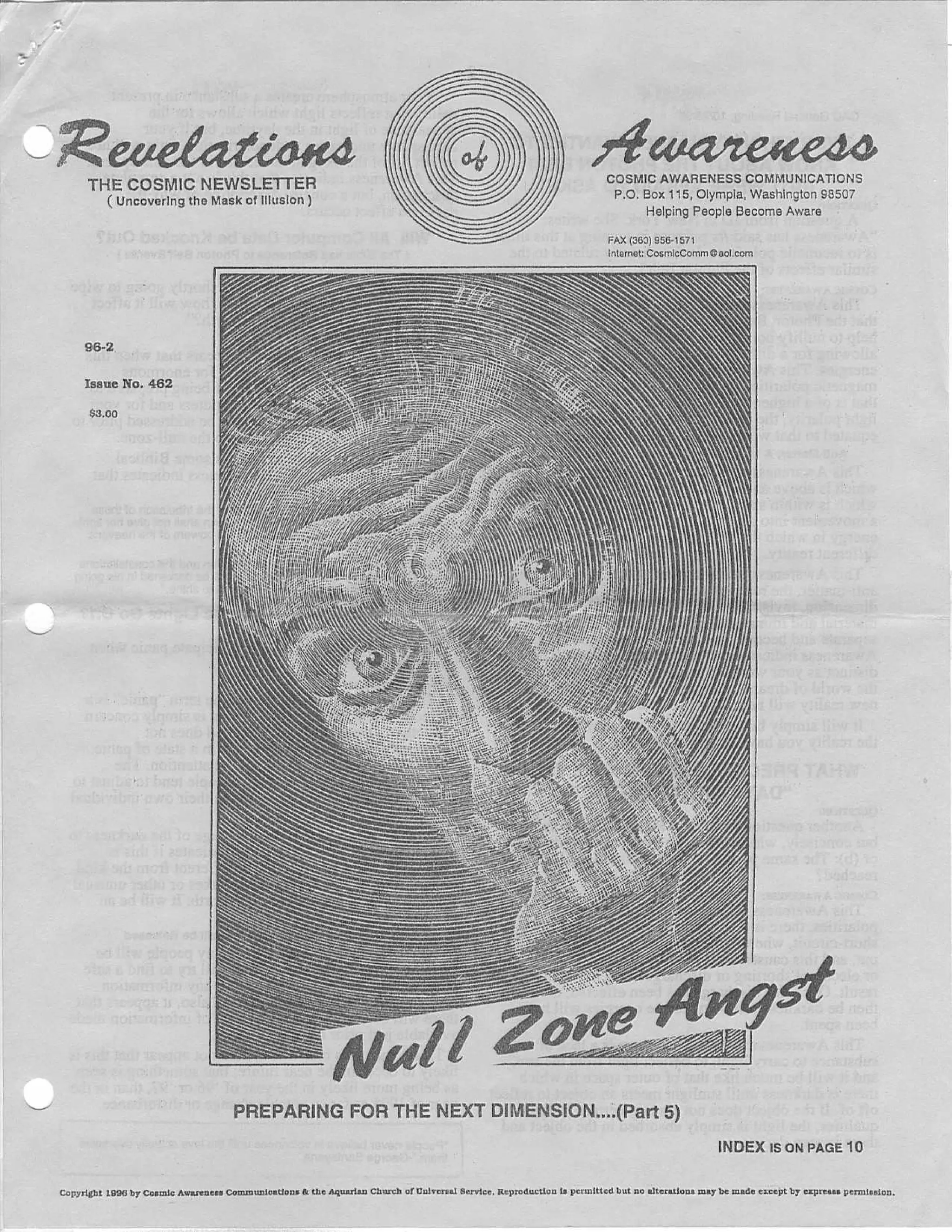 Cosmic Awareness 1996-02: Everything You Ever Wanted to Know About the Photon Belt | PDF