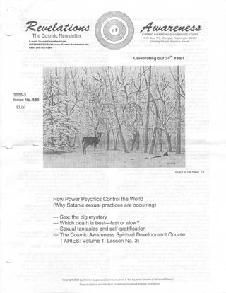 Cosmic Awareness 2005-03: Problems Begin When Fantasy Becomes Obsession ...