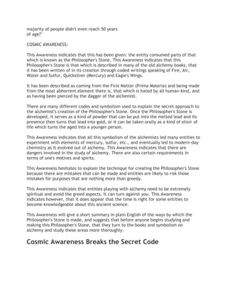 Cosmic Awareness sr013: How To Make The Philosopher's Stone - The ...