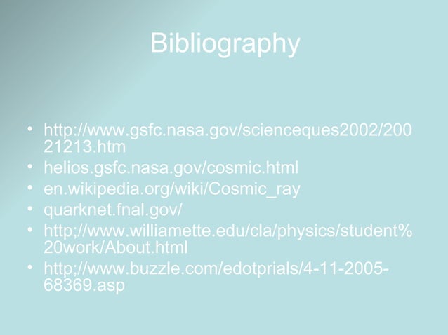 Cosmic Ray Presentation | PPT