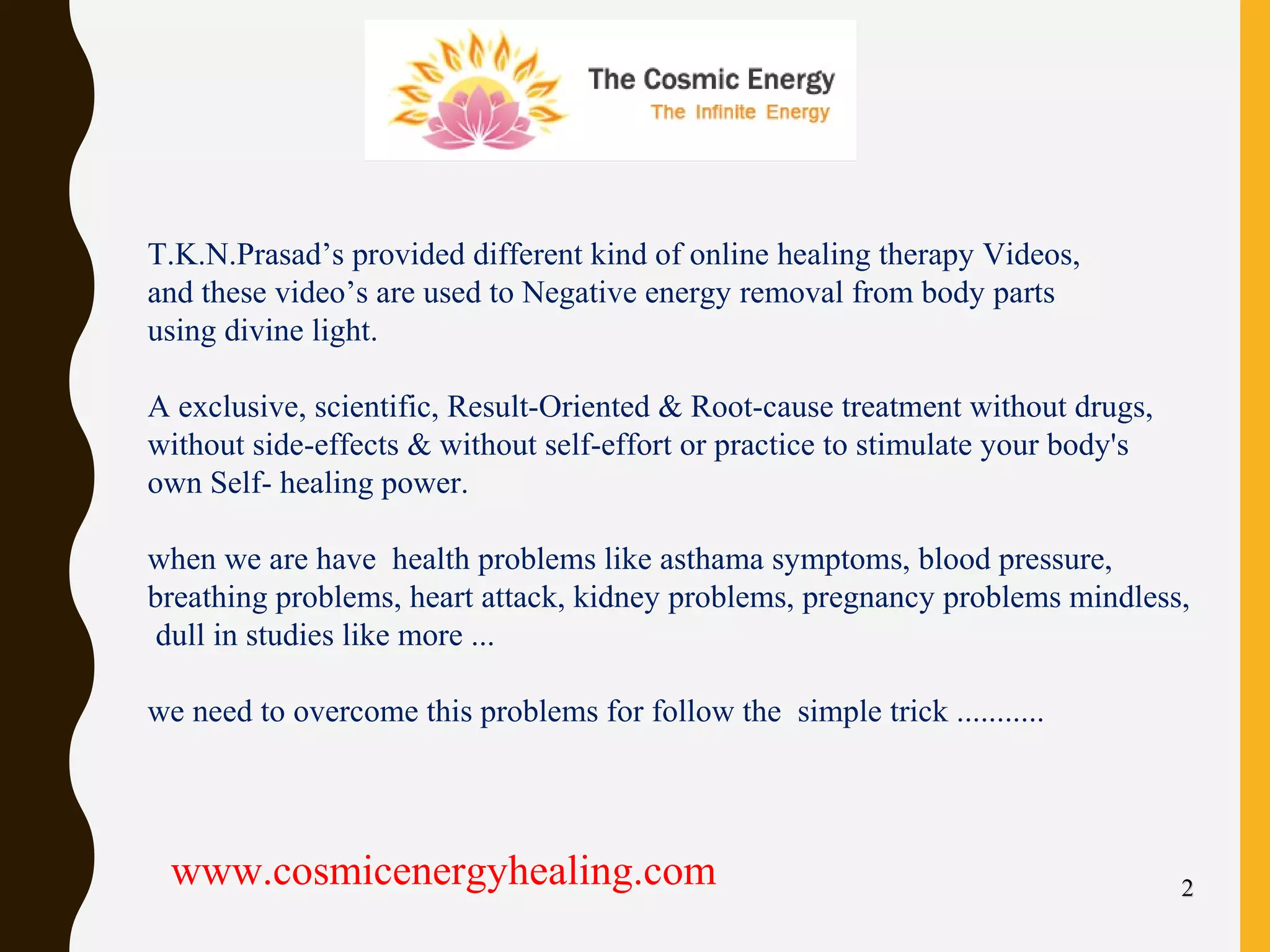 Cosmic energy healing | PPT