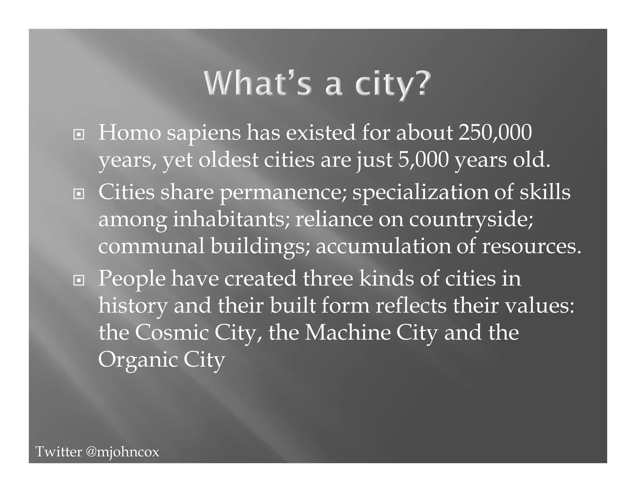 Cosmic, Machine And Organic Cities | PDF