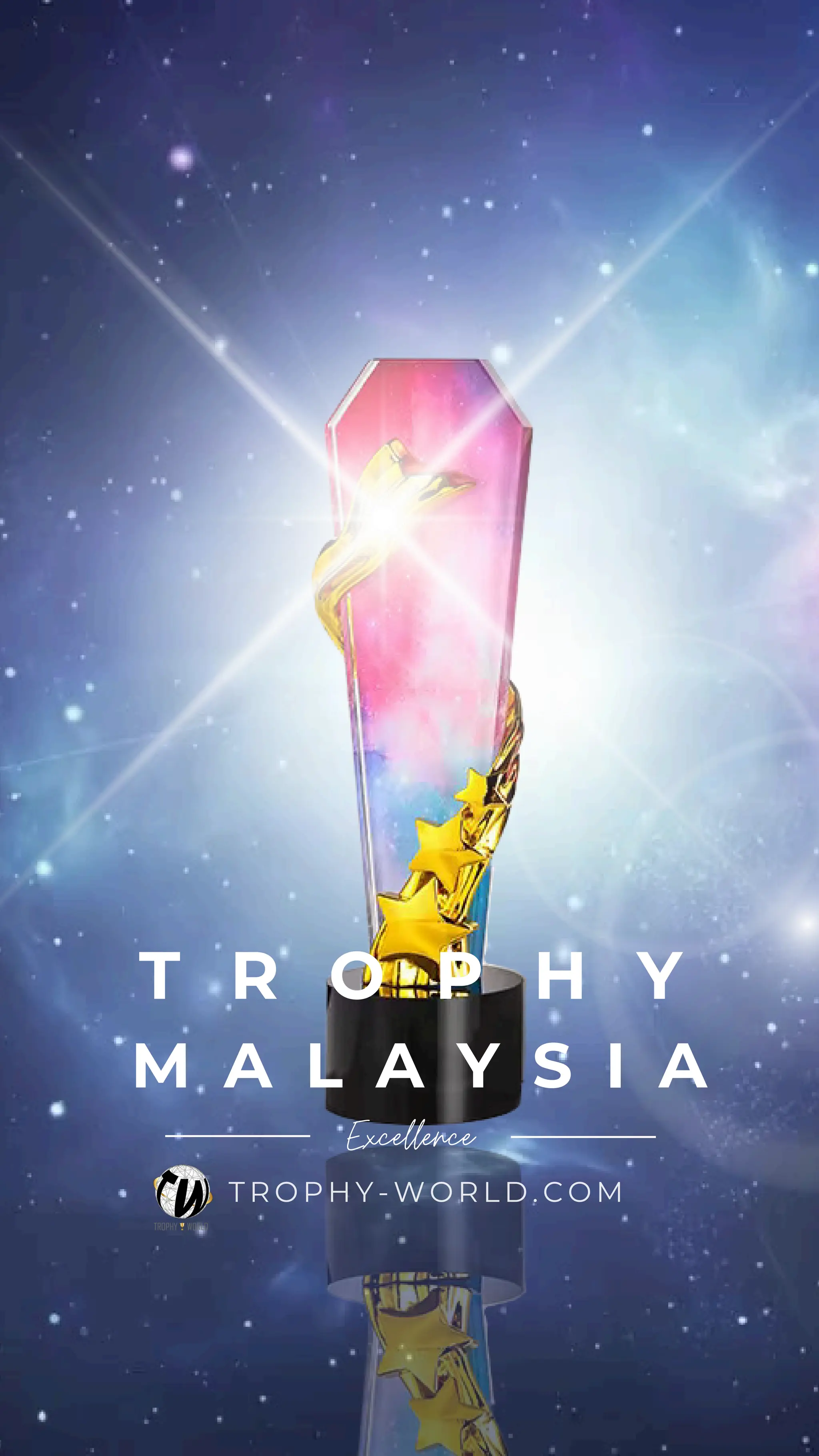 Cosmic Star Crystal Trophy at Trophy-World Malaysia | Custom Trophies ...