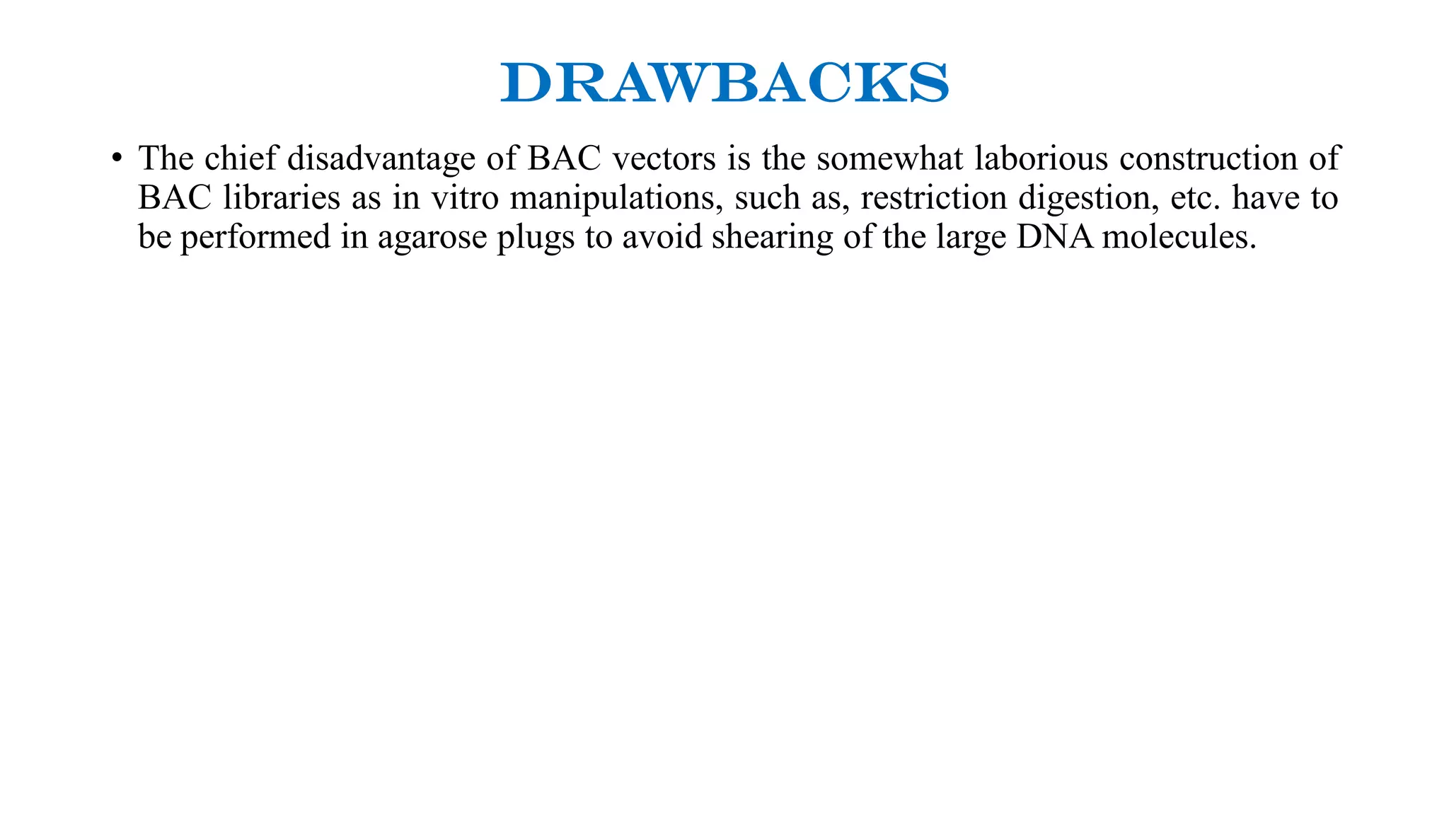 Cosmid Vectors, YAC and BAC Expression Vectors | PDF