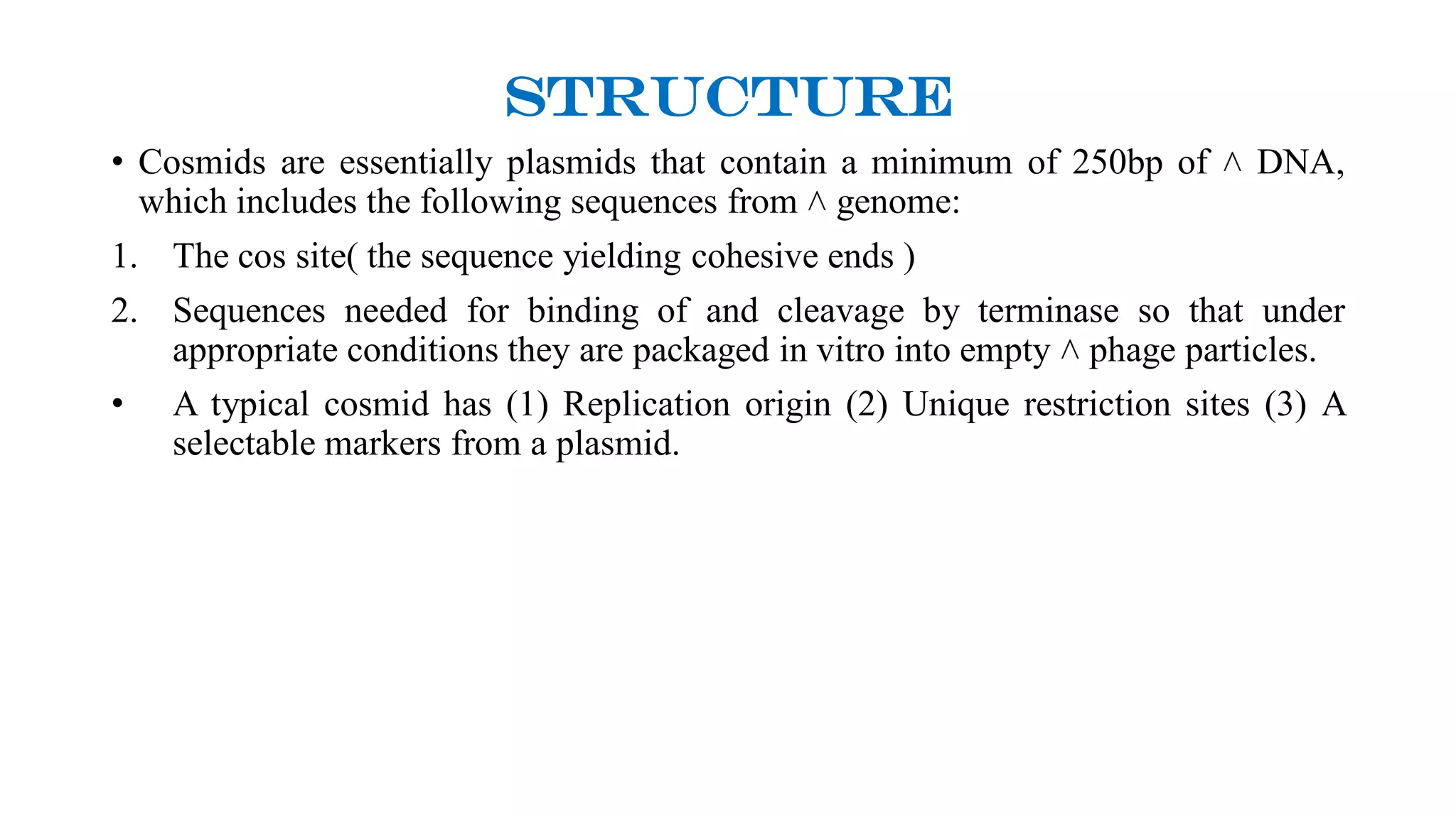 Cosmid Vectors, YAC and BAC Expression Vectors | PDF