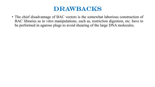Cosmid Vectors, YAC and BAC Expression Vectors | PDF | Genetics | Science