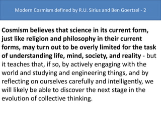 Minimalist, Open, Extensible Cosmism | PPTX | Physics | Science