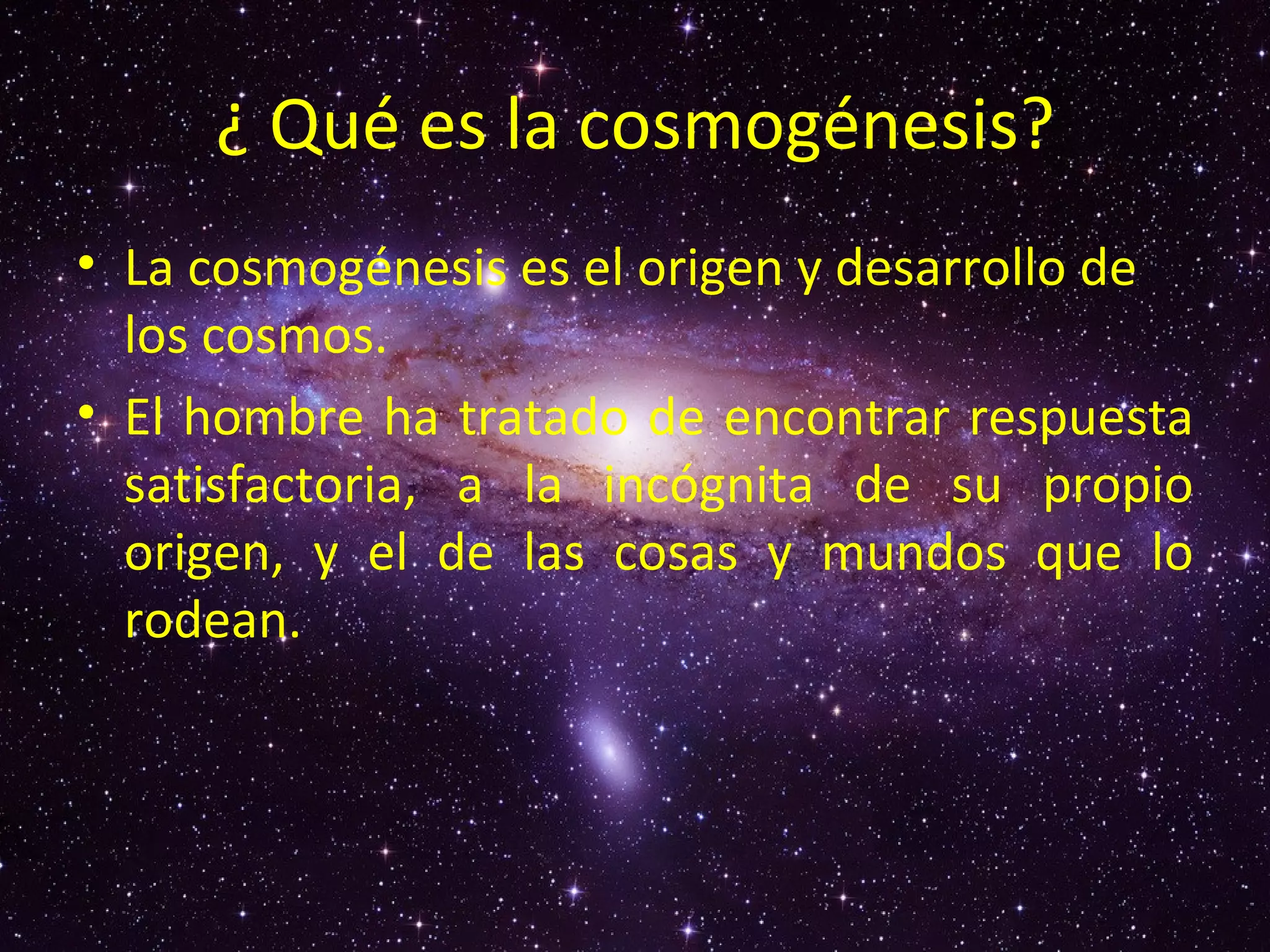 Cosmogenesis presntación | PPT | Descarga Gratuita