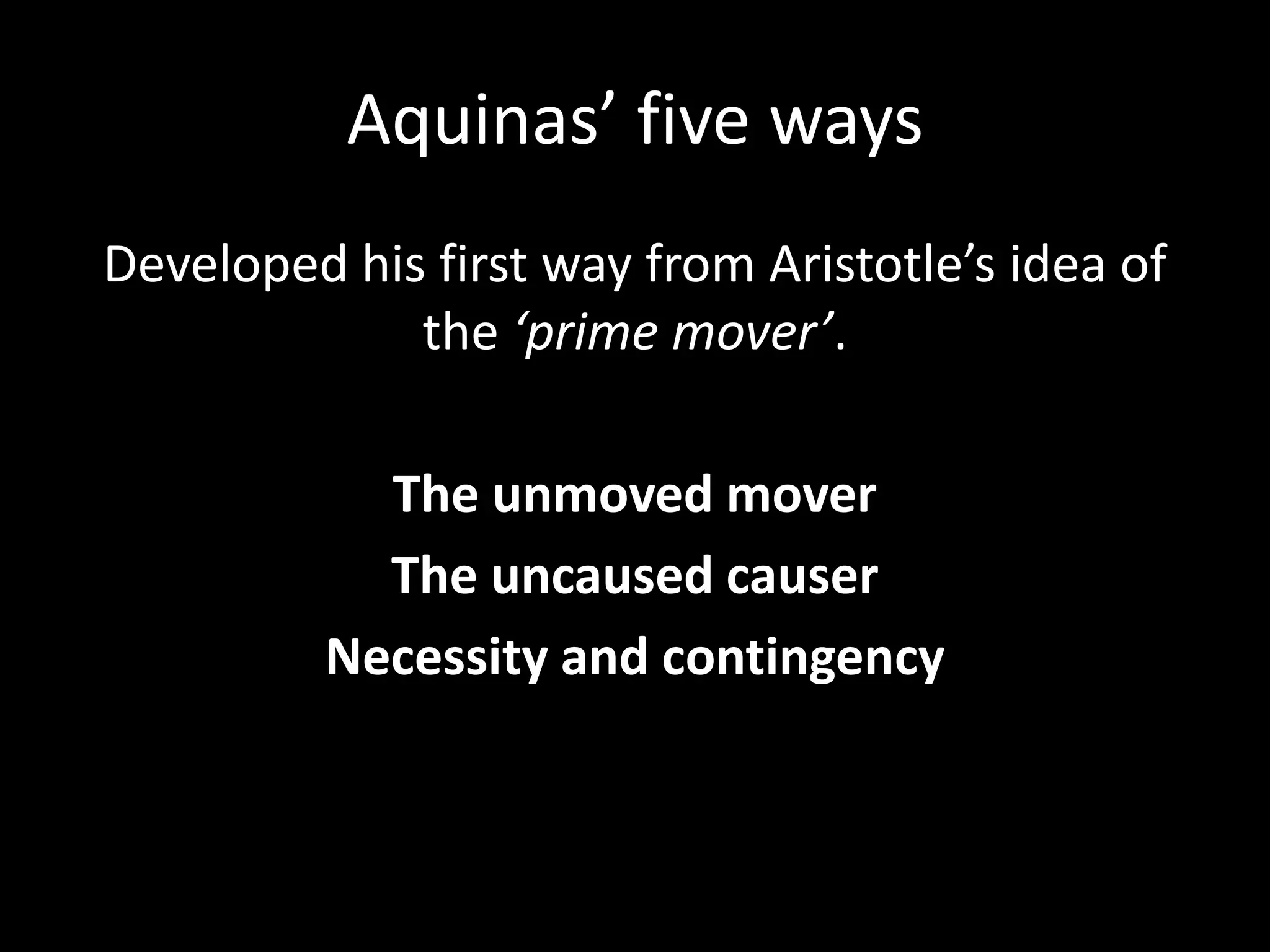 The Cosmological Argument | PPTX