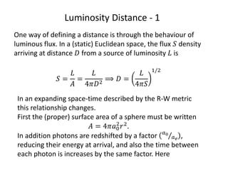 Brief Thoughts on Cosmological Distances | PPT