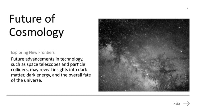 Cosmology: A brief History & structure of the universe | PPTX