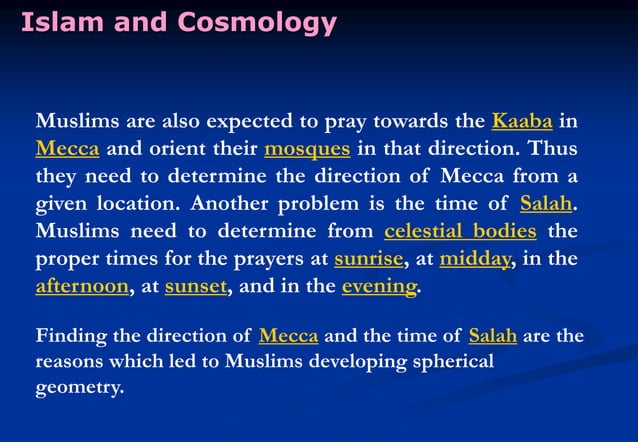 Cosmology in the Light of Holy Quran .PPT