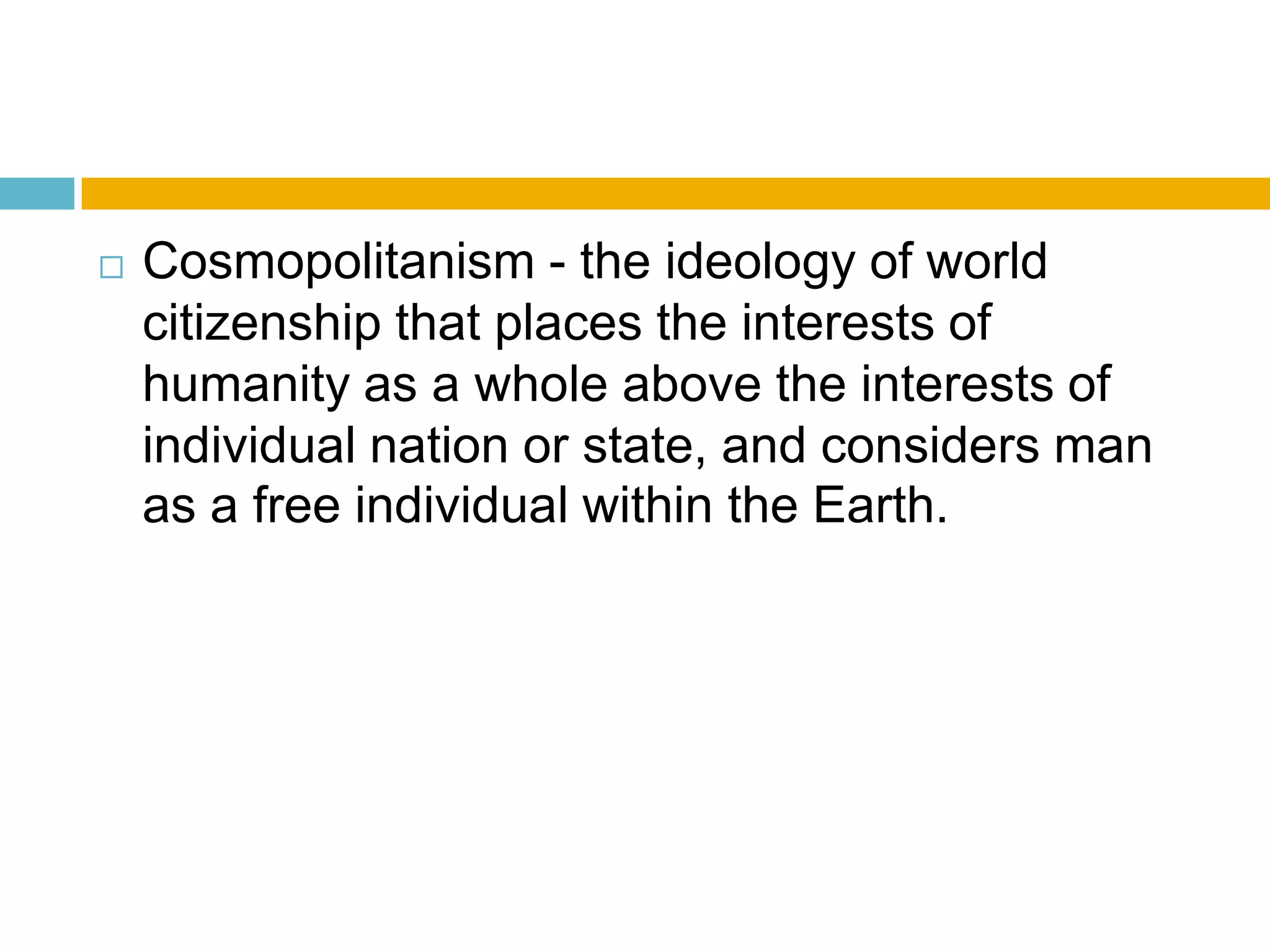 Cosmopolitanism and patriotism | PPTX