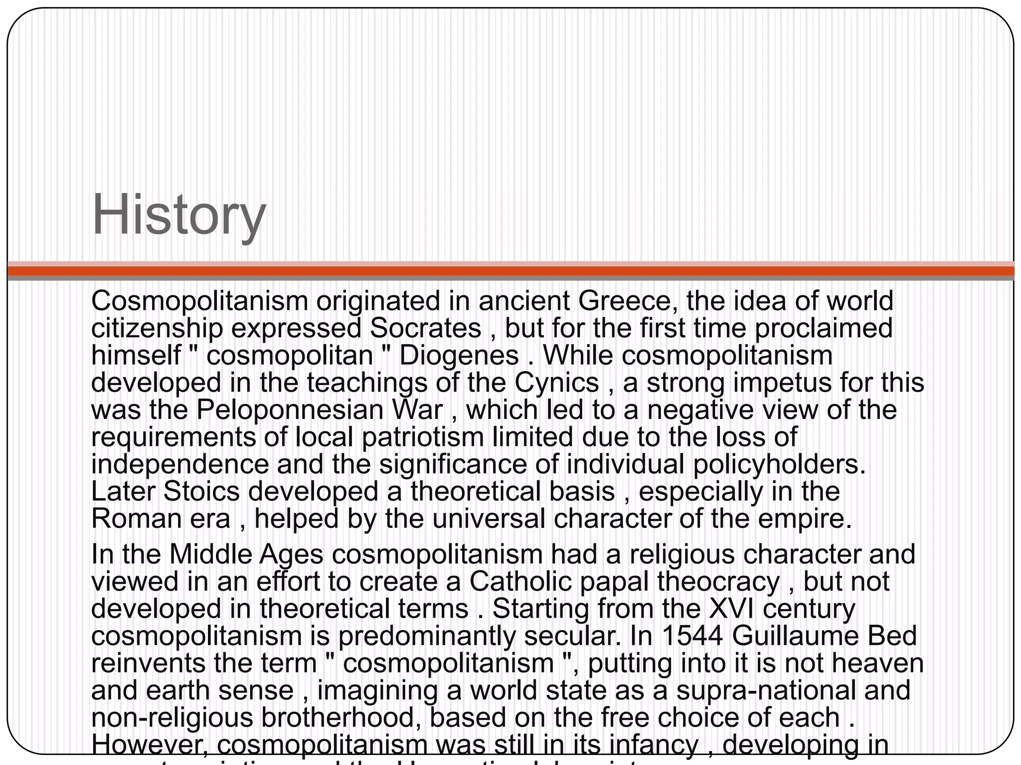 Cosmopolitanism and patriotism | PPTX