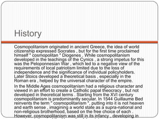 Cosmopolitanism and patriotism | PPTX
