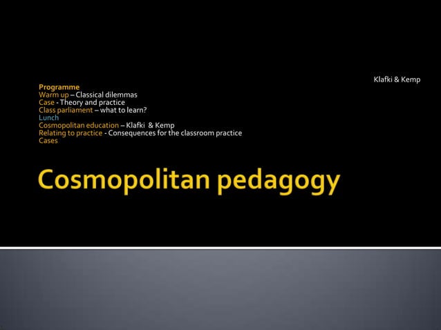 Cosmopolitan pedagogy | PPT