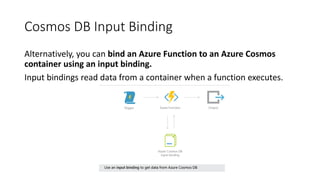 Cosmos DB and Azure Functions A serverless database processing.pptx