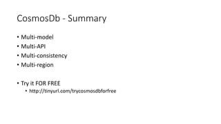 CosmosDb for beginners | PPT
