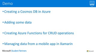 Cosmos db made easy with azure functions | PPT