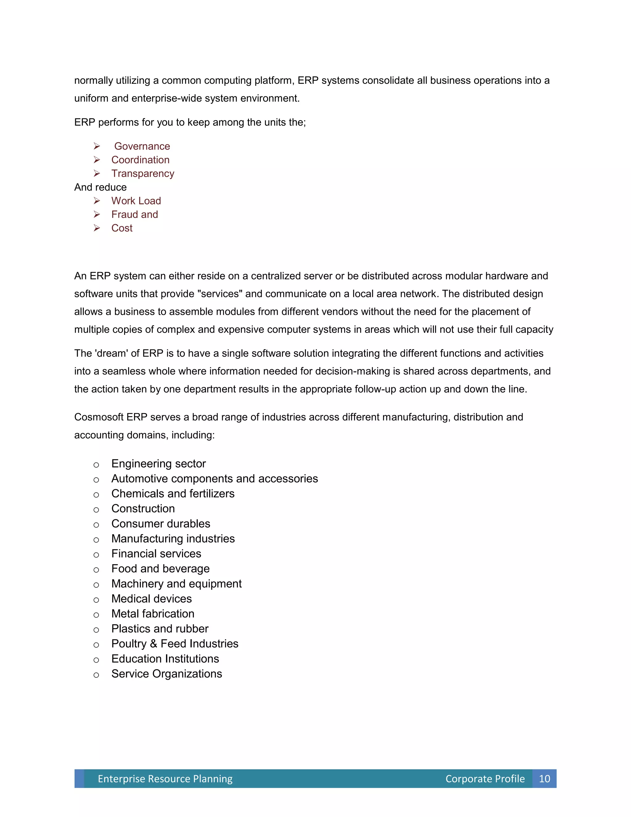 Cosmosoft ERP suite 4.0 | PDF