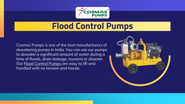 Cosmos Pumps is India’s best manufacturers of flood control pumps..pdf