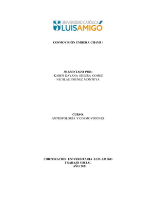 Cosmovision embera chami | DOCX
