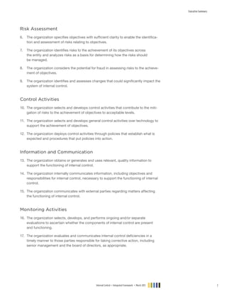 Coso 2013 icfr executive summary | PDF