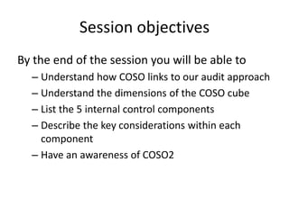 Coso And Internal Audit | PPTX