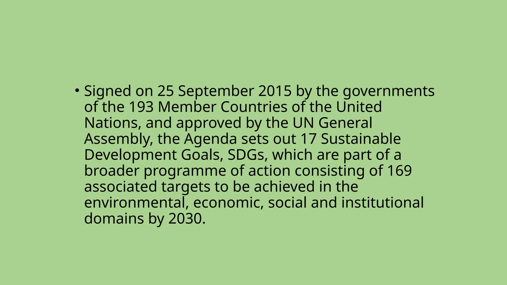 agenda 2030 explanation in english for school | PPTX