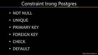 Cơ sở dữ liệu postgres | PPTX