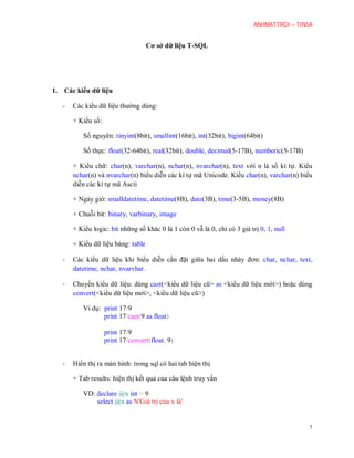 Co so du lieu t sql | PDF