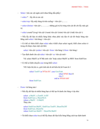 Co so du lieu t sql | PDF