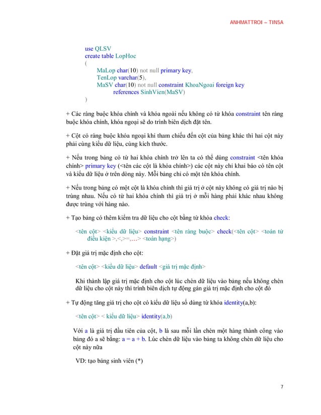 Co so du lieu t sql | PDF