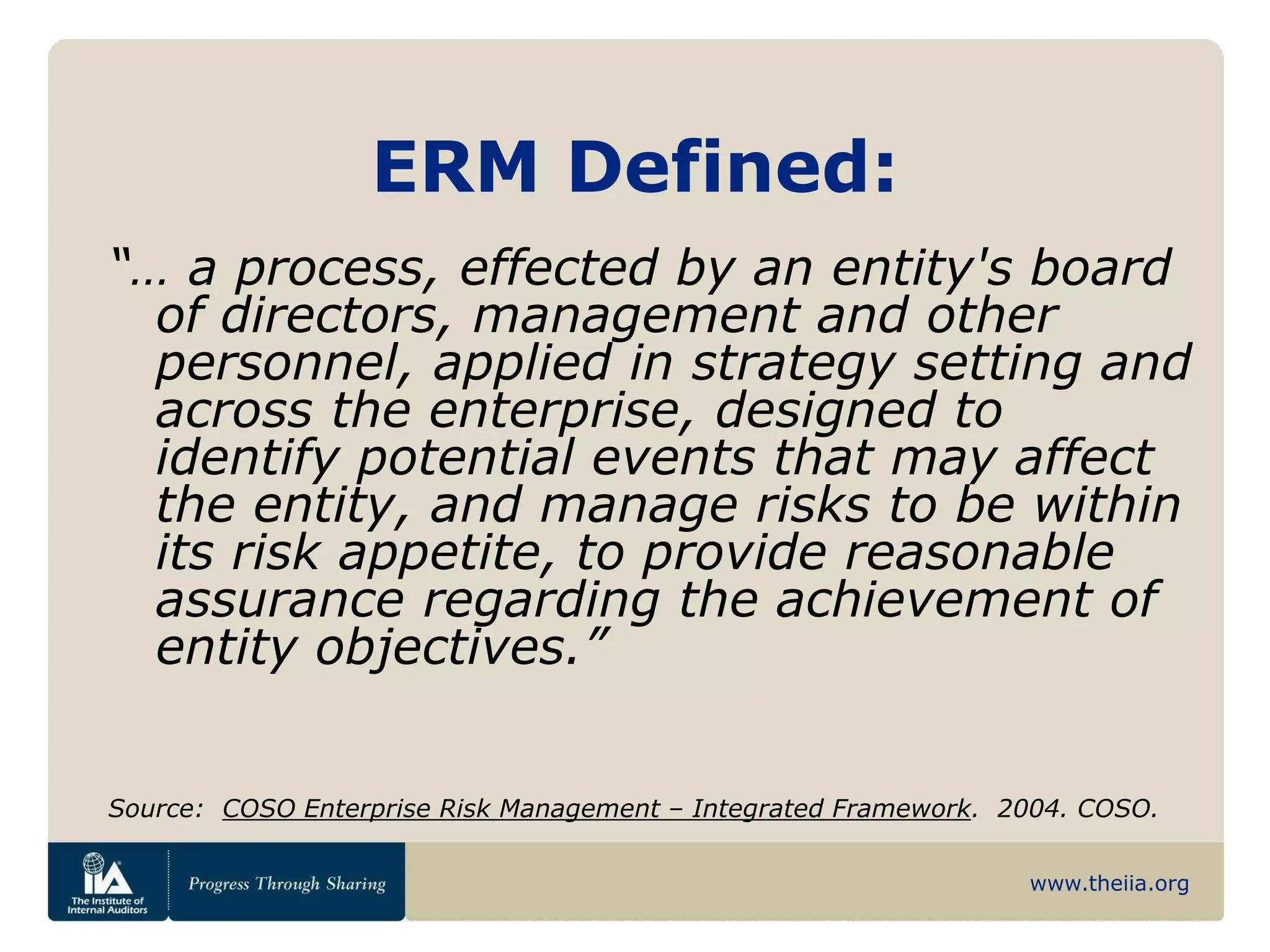 COSO ERM Framework | PPT