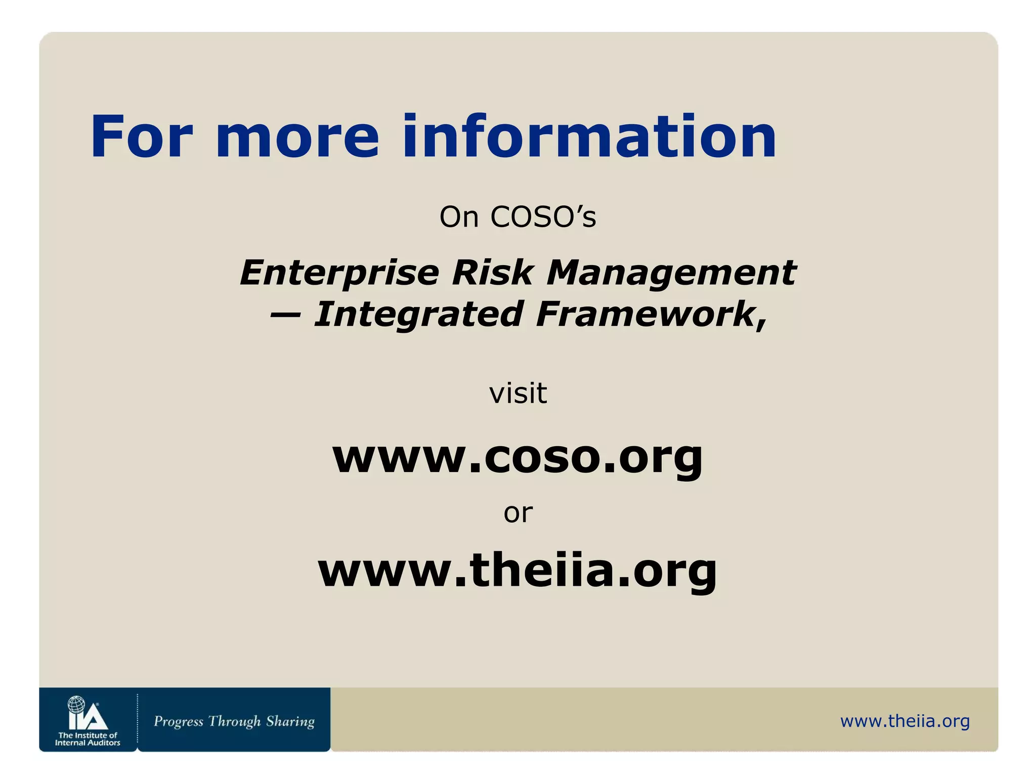 COSO ERM Framework | PPT