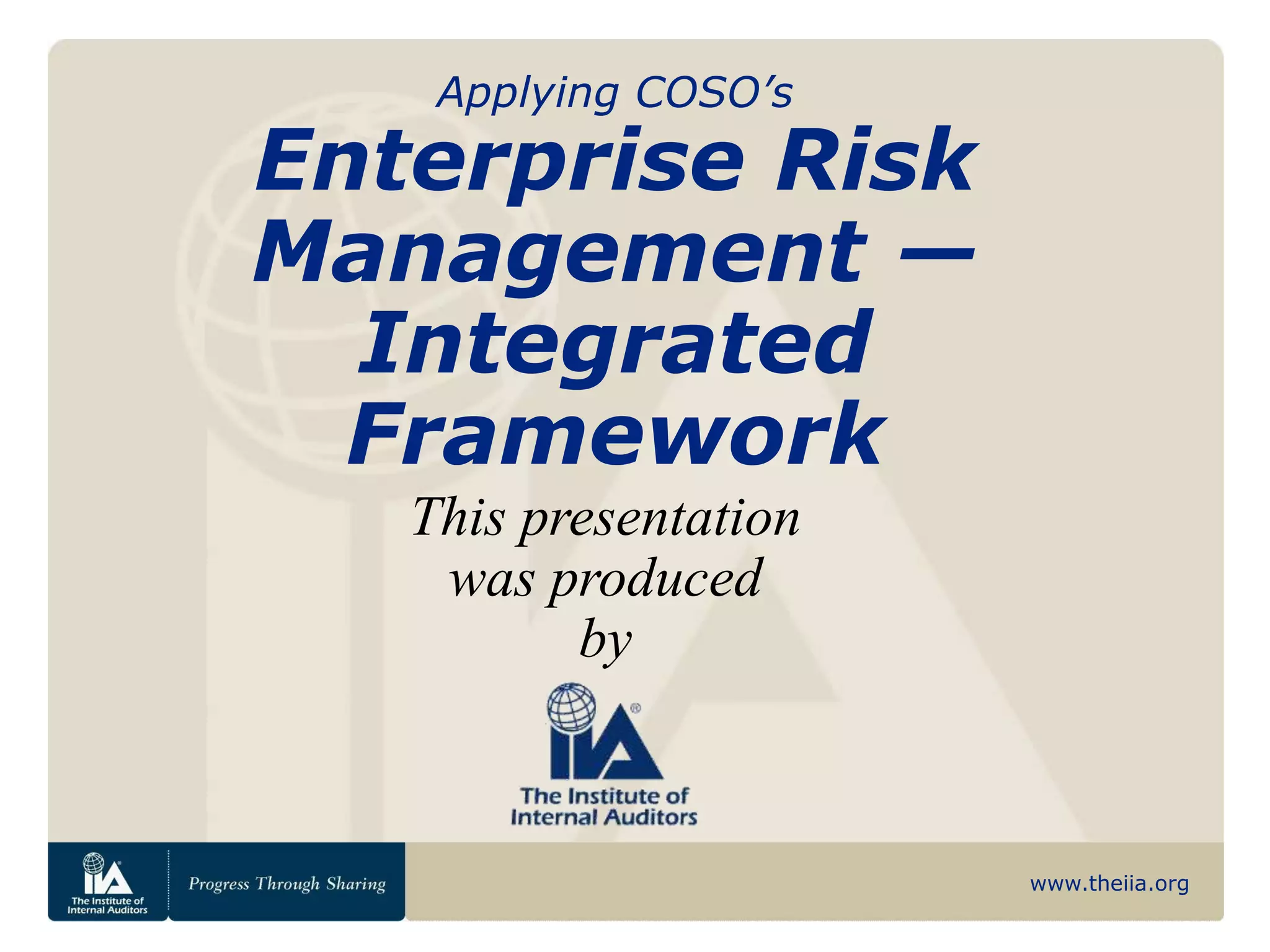 COSO ERM Framework | PPT