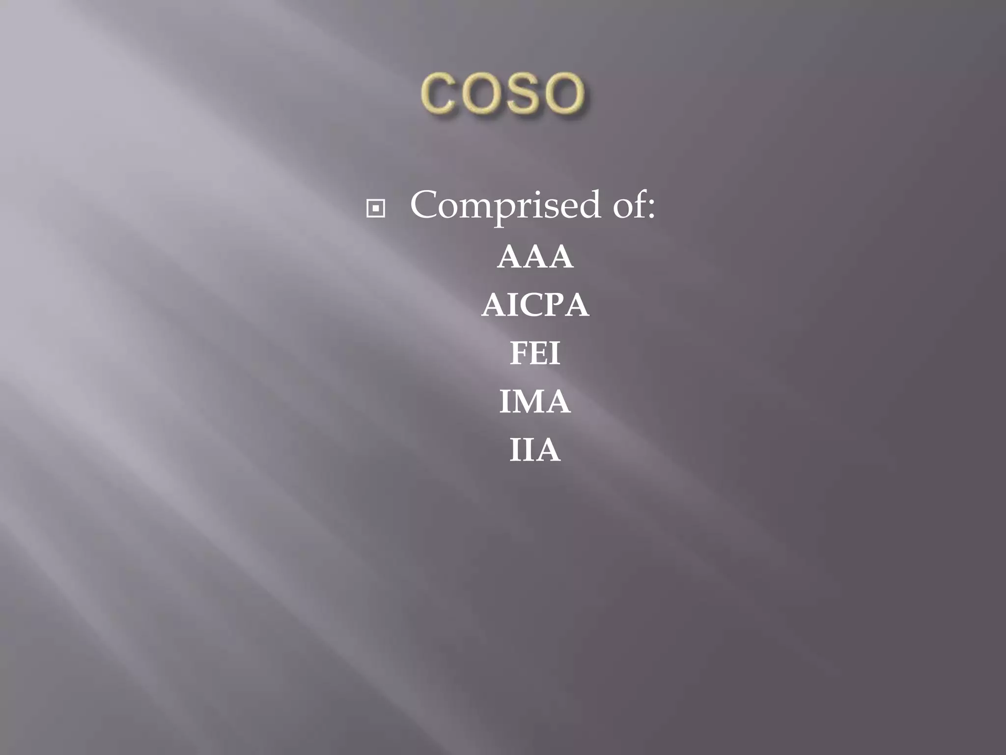 Coso framework | PPTX