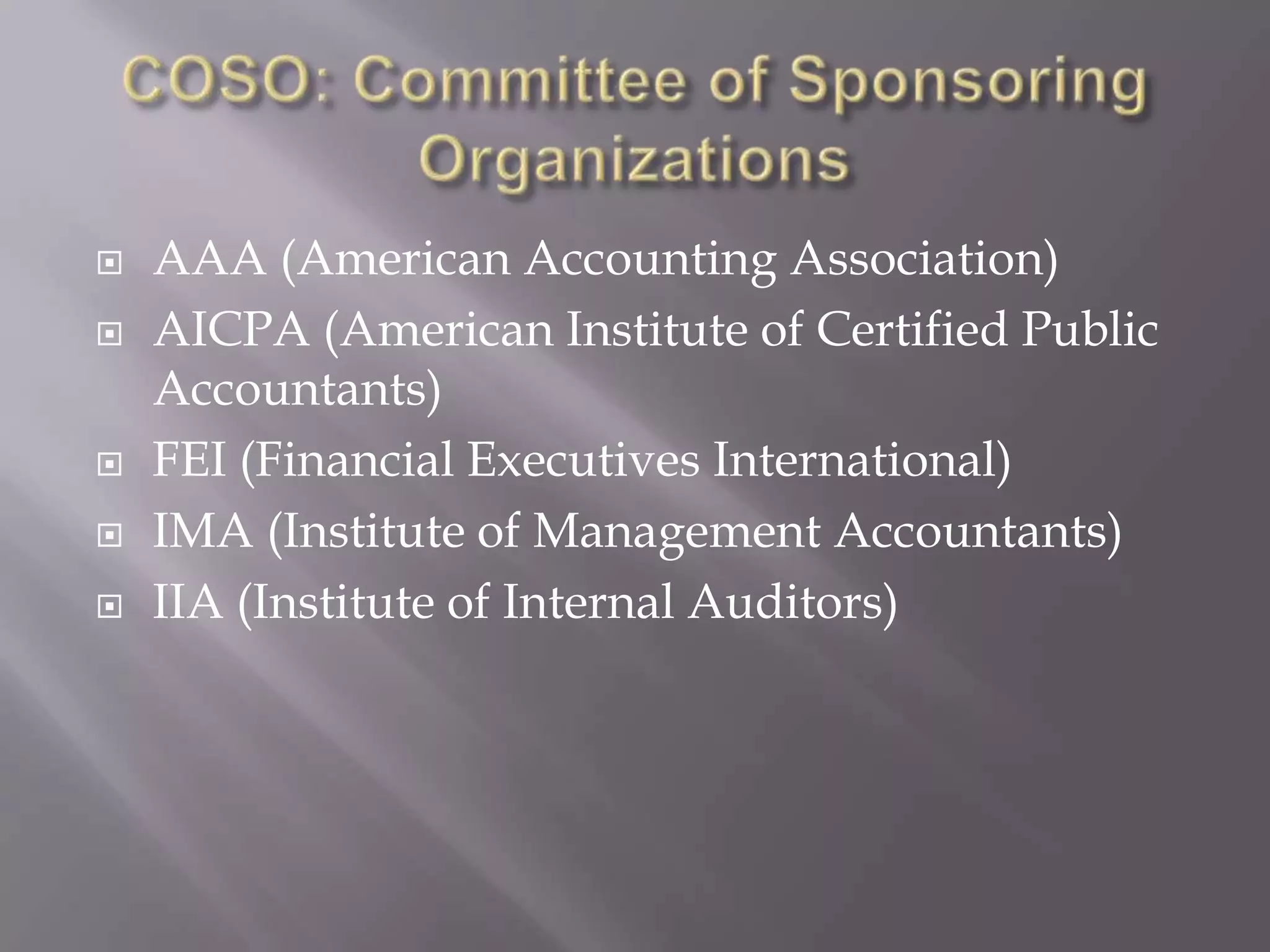 Coso framework | PPTX