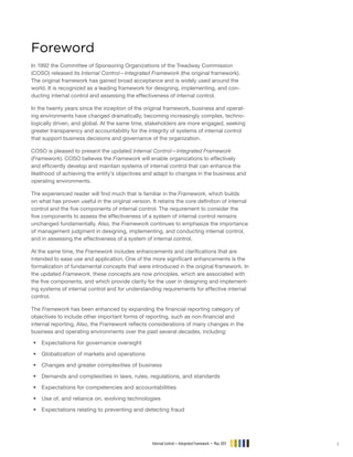 Coso internal control frameword executive summary_2013 | PDF