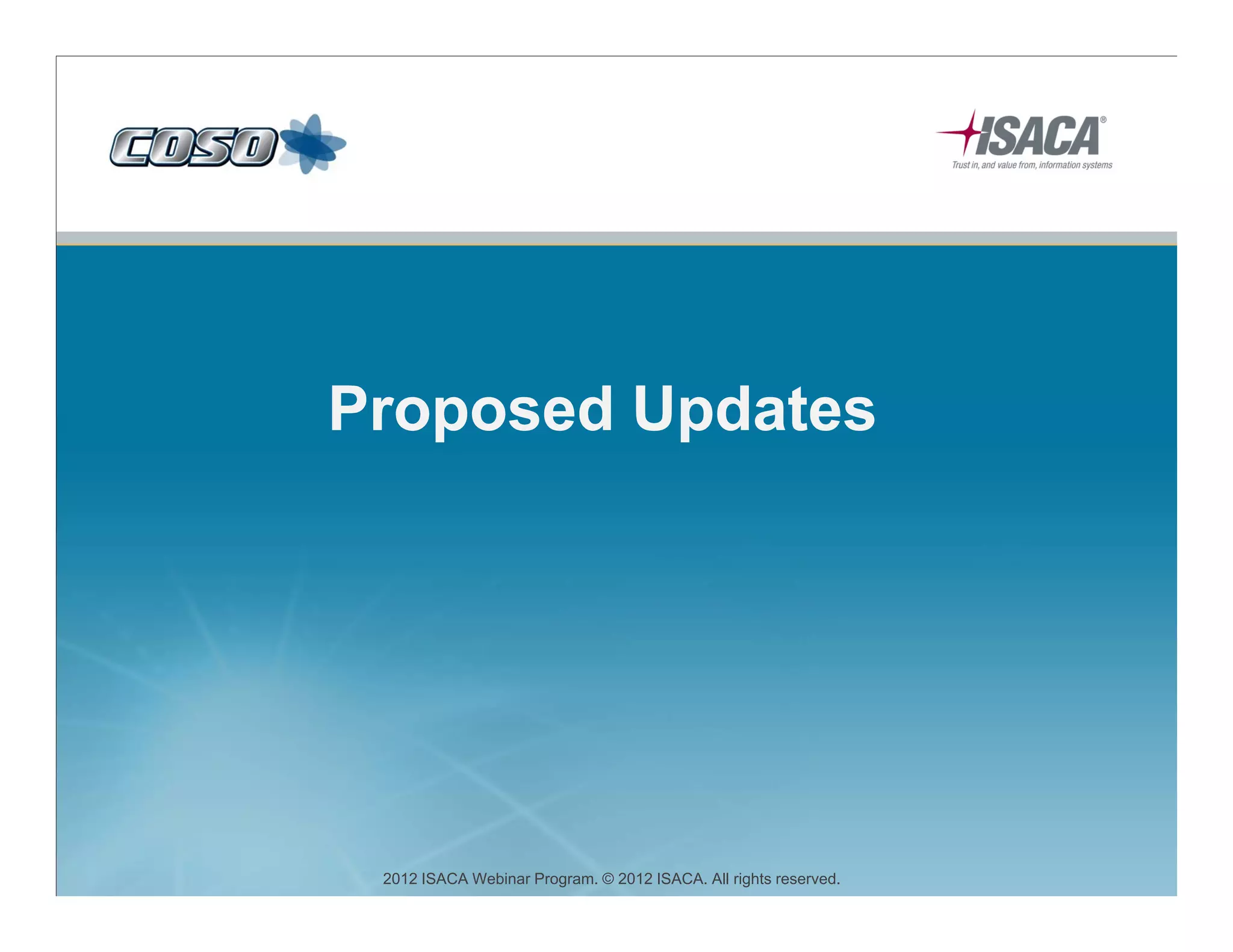 Coso Internal Control Integrated Framework | PDF | Web Conferencing ...