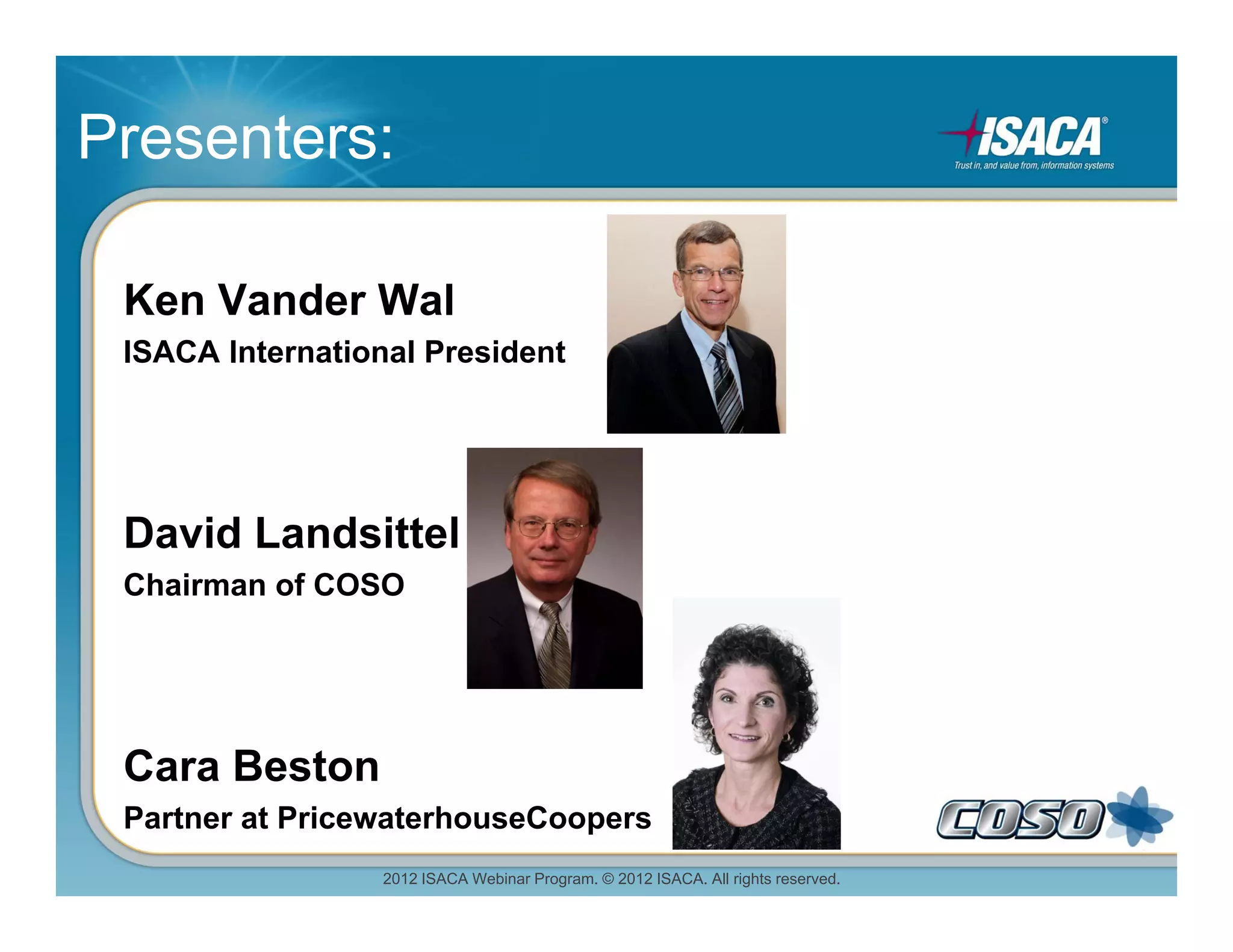 Coso Internal Control Integrated Framework | PDF | Web Conferencing ...