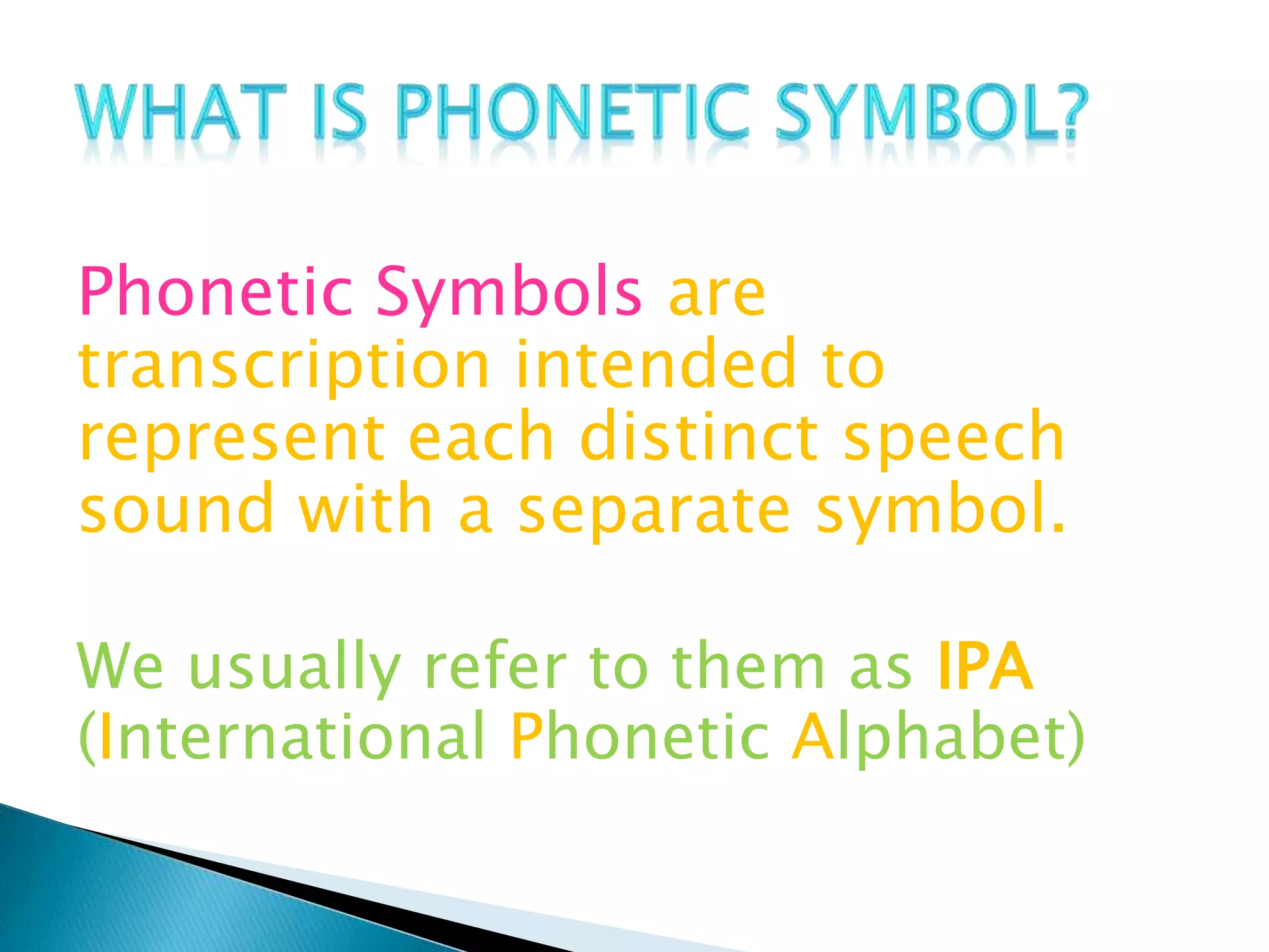 Cosonant phonetic symbols | PPTX