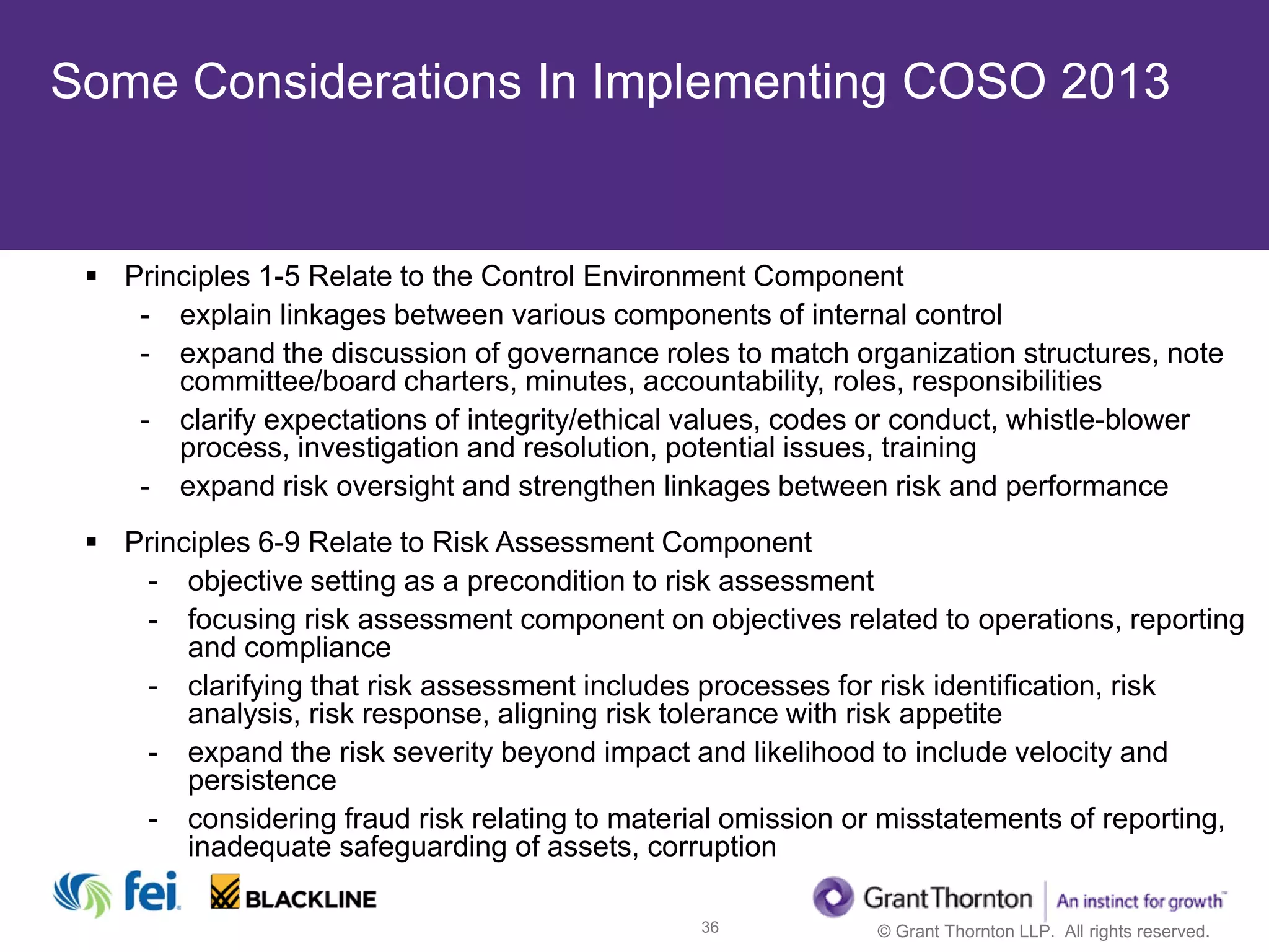Are You Ready? Implementing COSO's Updated Internal Controls Framework ...