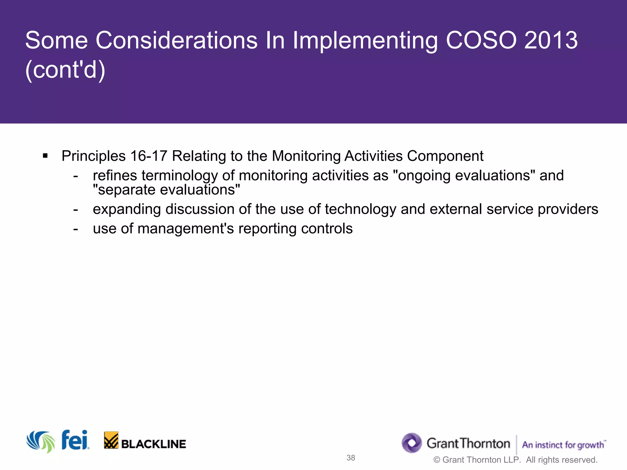 Are You Ready? Implementing COSO's Updated Internal Controls Framework ...