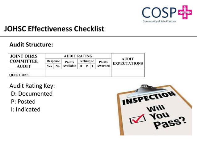 Joint Occupational Health and Safety Committee Effectiveness | PPT